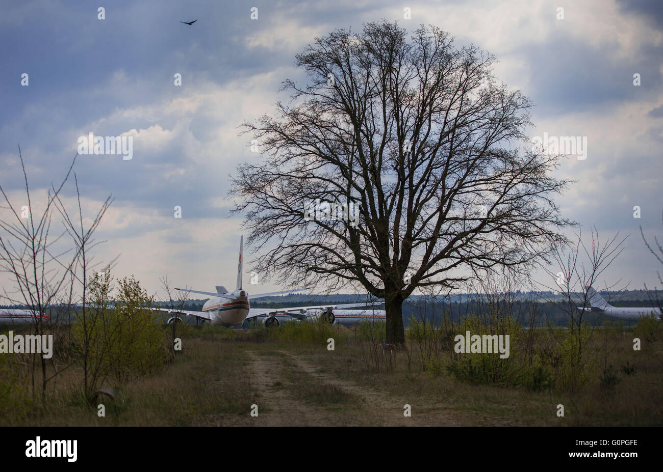 Air planes of the airline 'China Eastern' at the airport of parchim ...