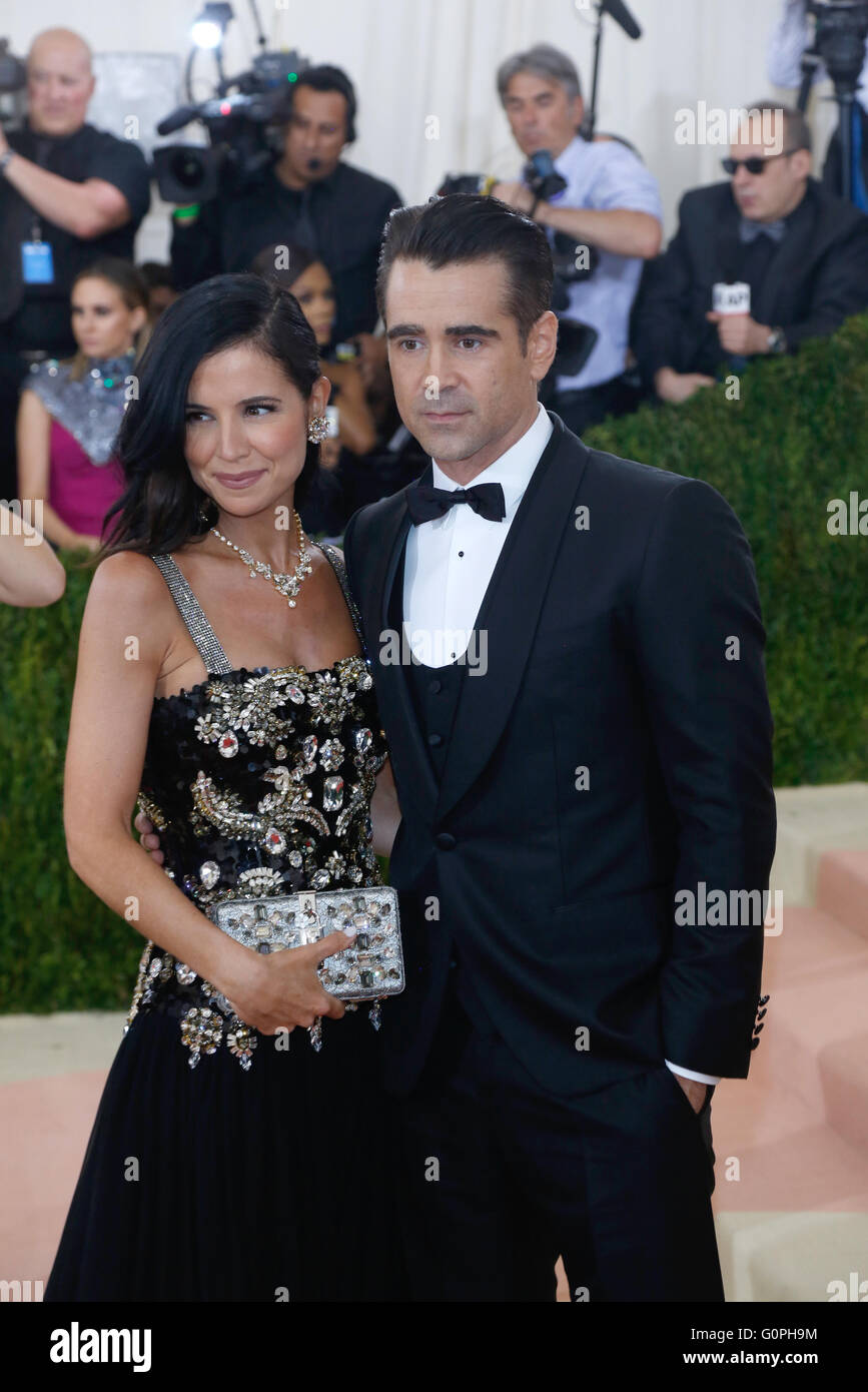 New York City, USA. 2nd May, 2016. Colin Farrell and Claudine Farrell ...
