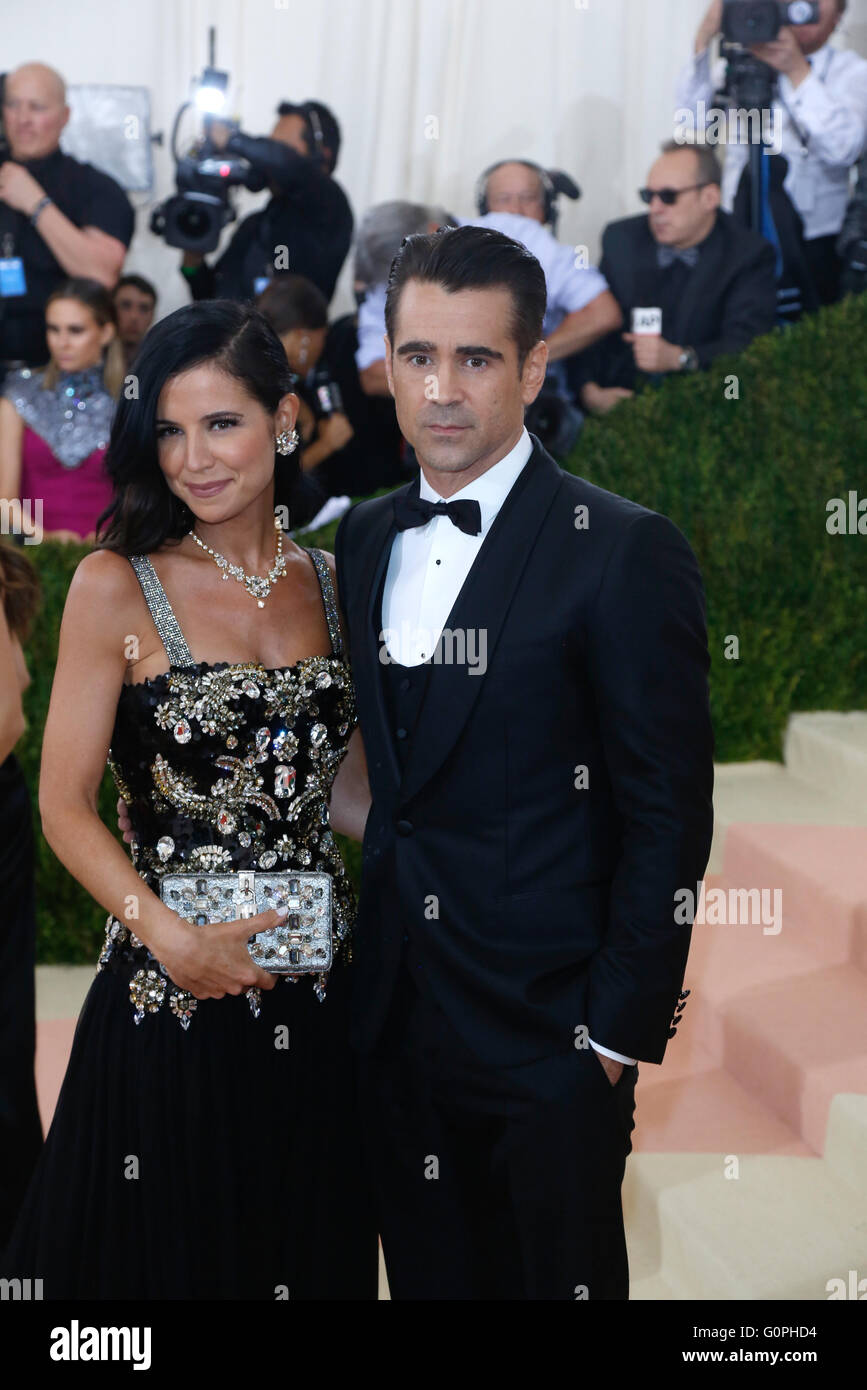New York City, USA. 2nd May, 2016. Colin Farrell and Claudine Farrell ...