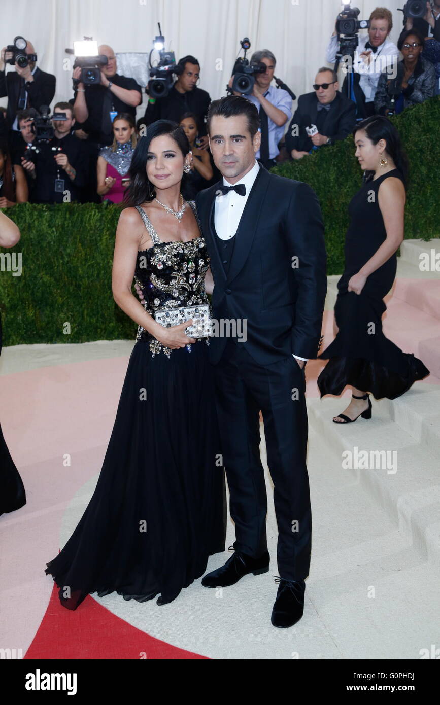 New York City, USA. 2nd May, 2016. Colin Farrell and Claudine Farrell ...