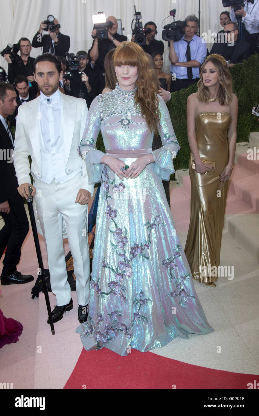 New York City, USA. 2nd May 2016. Jared Leto and Florence Welch attend ...