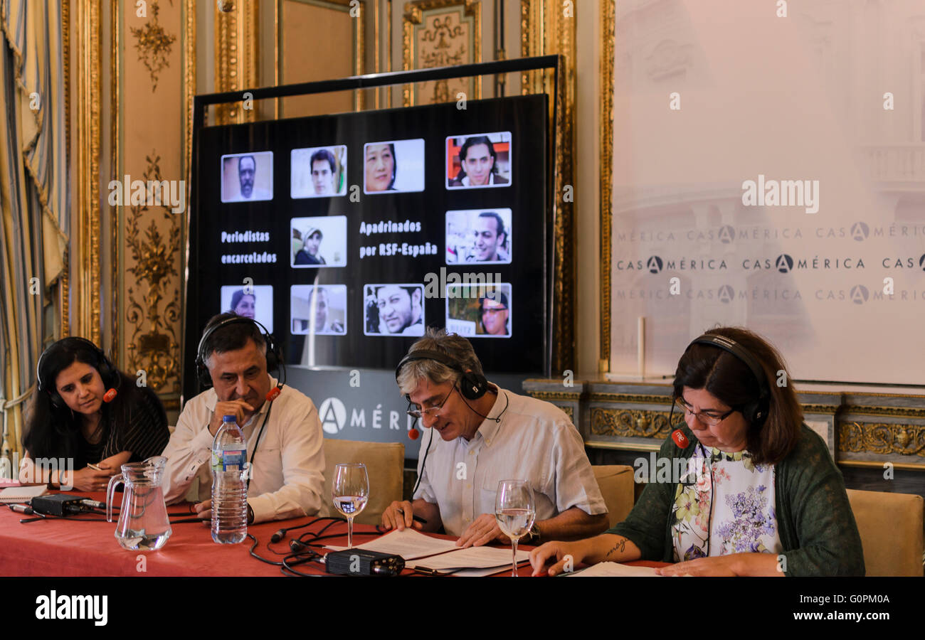 Madrid, Spain, 3rd May 2016. Casamérica. The journalist Mr. Gervasio ...