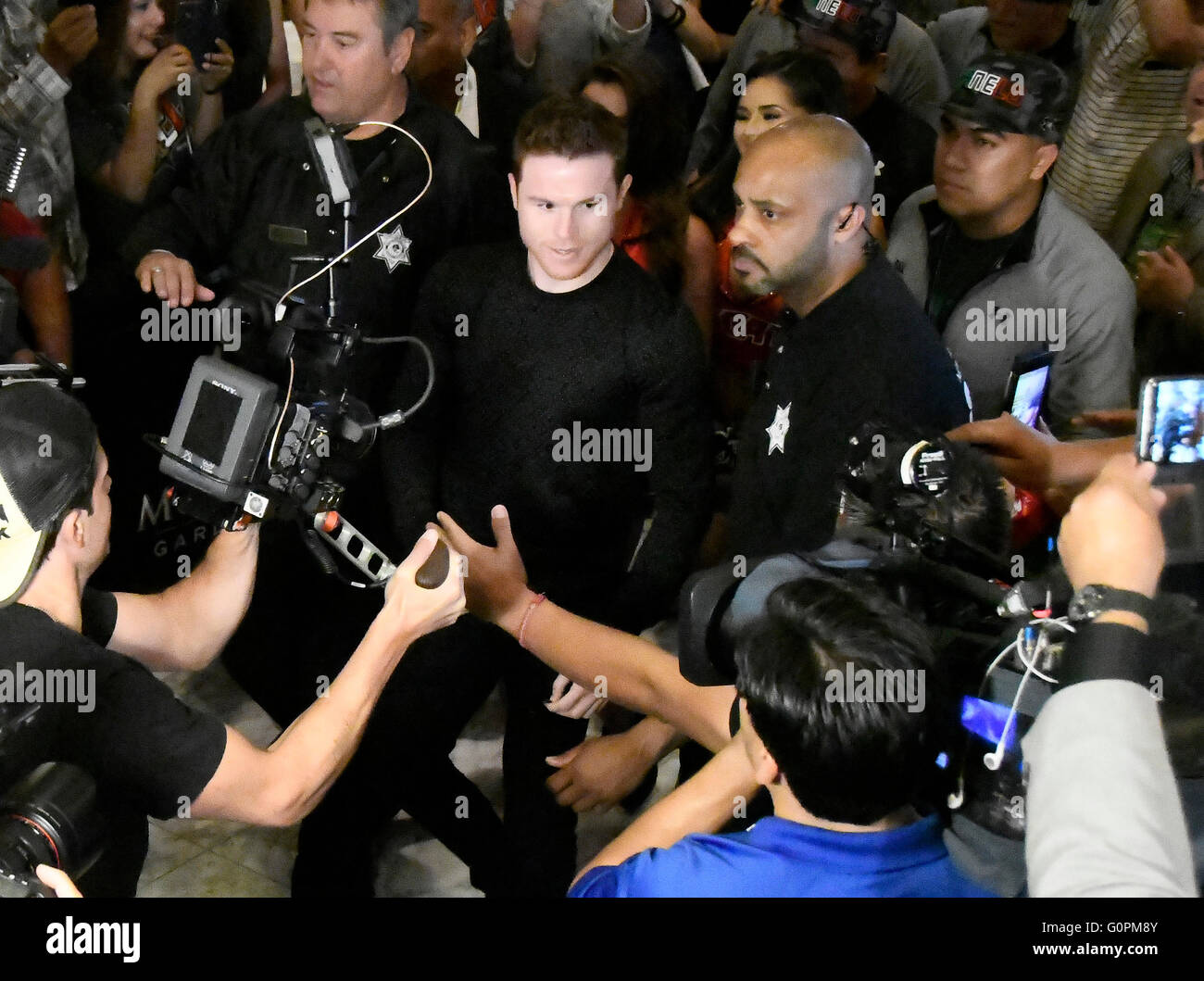 Las Vegas NV, USA. 3rd May, 2016. Mexico's Canelo Alvarez arrives as ...