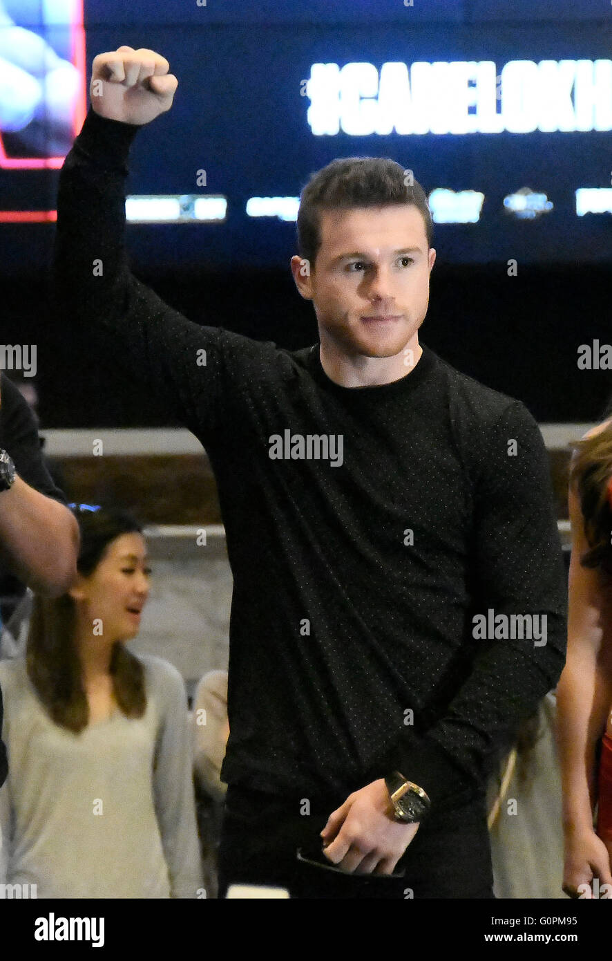 Las Vegas NV, USA. 3rd May, 2016. Mexico's Canelo Alvarez arrives as ...