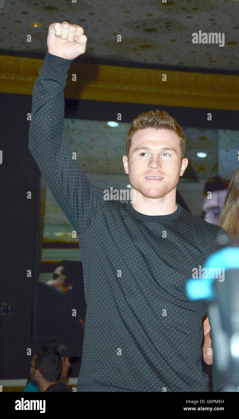 Las Vegas, Nevada, USA. 3rd May, 2016. Boxer Canelo Alvarez attends the ...
