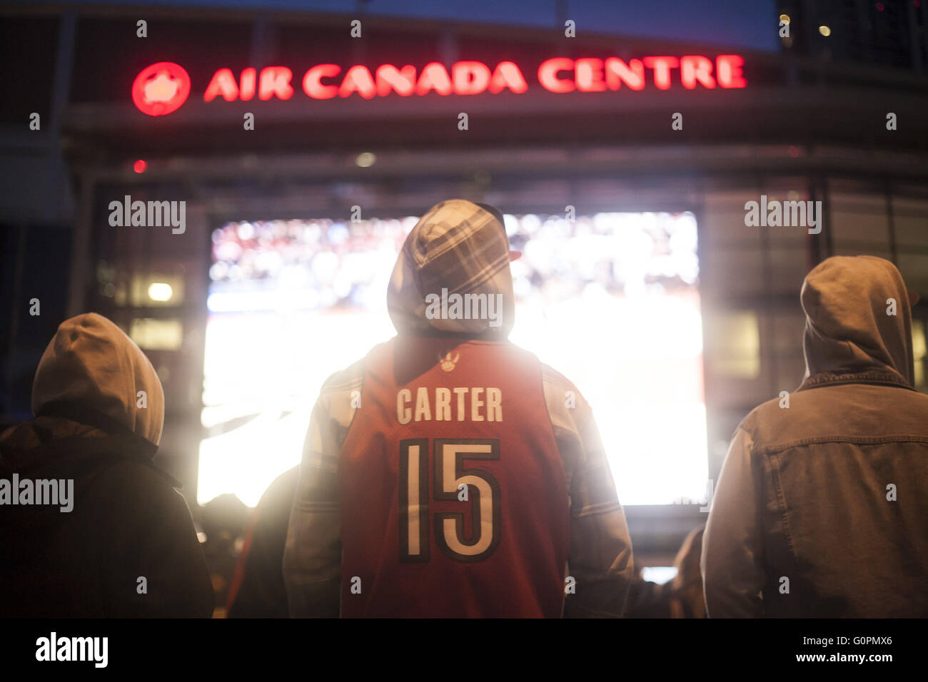 Toronto, Ontario, Canada. 3rd May, 2016. Toronto Raptors fans gather in ...