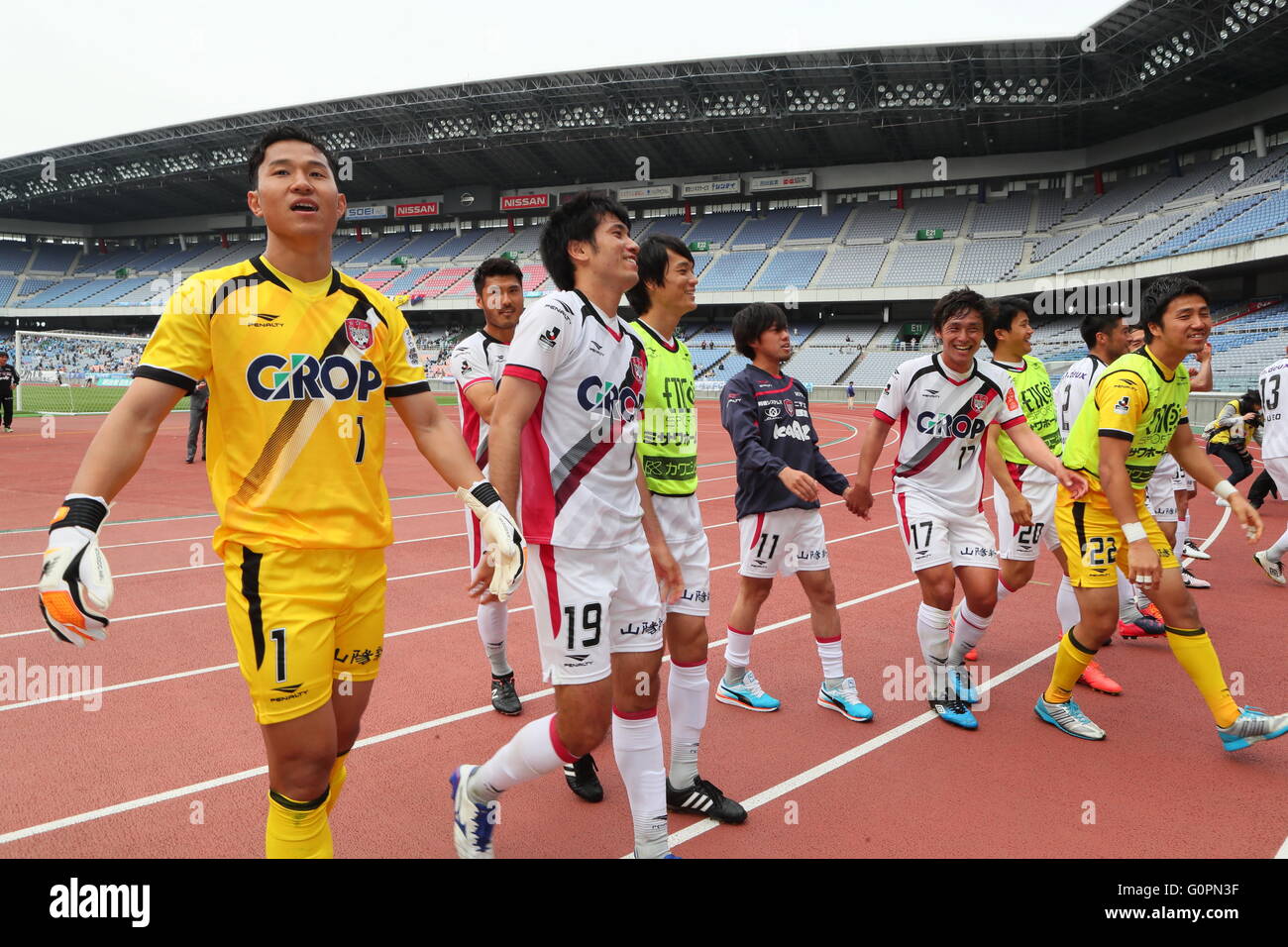 Nissan Stadium, Kanagawa, Japan. 3rd May, 2016. Fagiano Okayama team ...