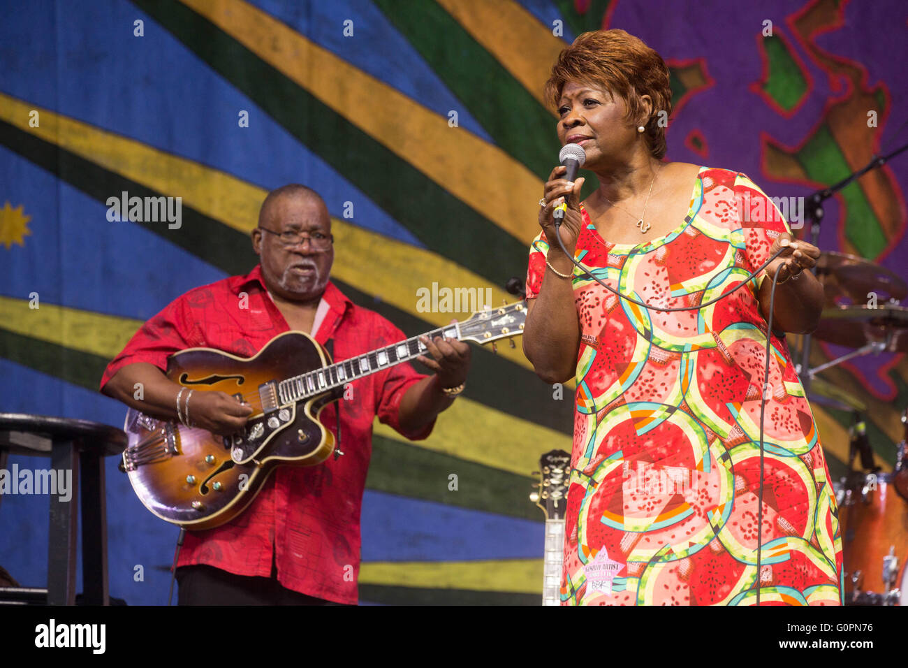New Orleans, Louisiana, USA. 1st May, 2016. Singer IRMA THOMAS performs ...