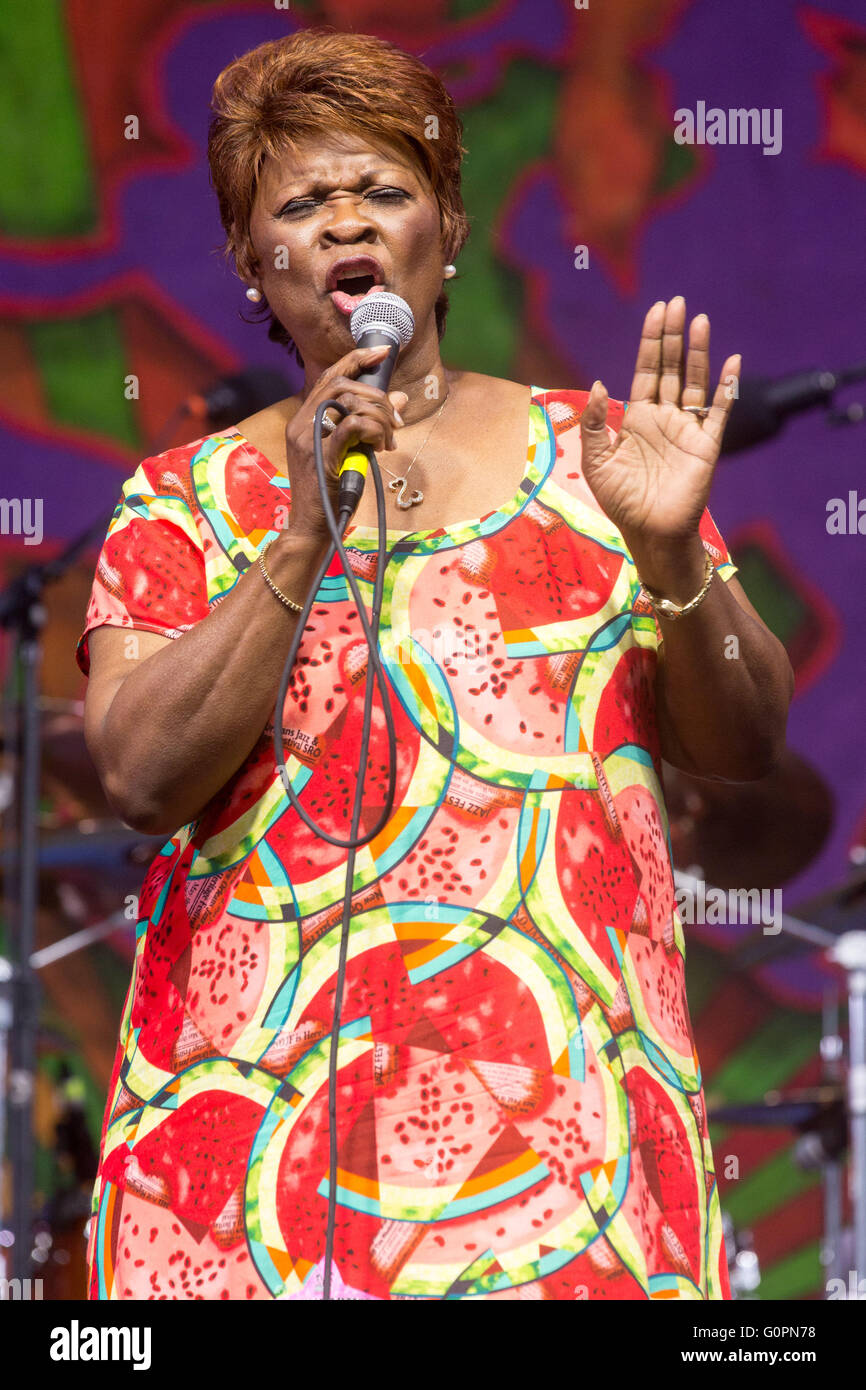 New Orleans, Louisiana, USA. 1st May, 2016. Singer IRMA THOMAS performs ...