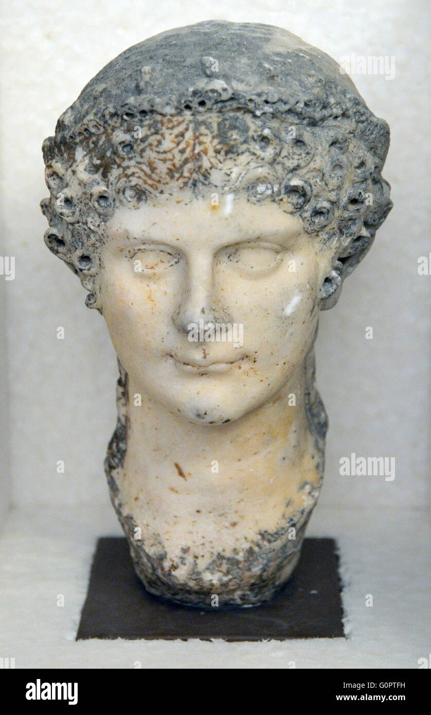 Trier, Germany. 04th May, 2016. The bust of Agrippina Minor (Agrippina ...