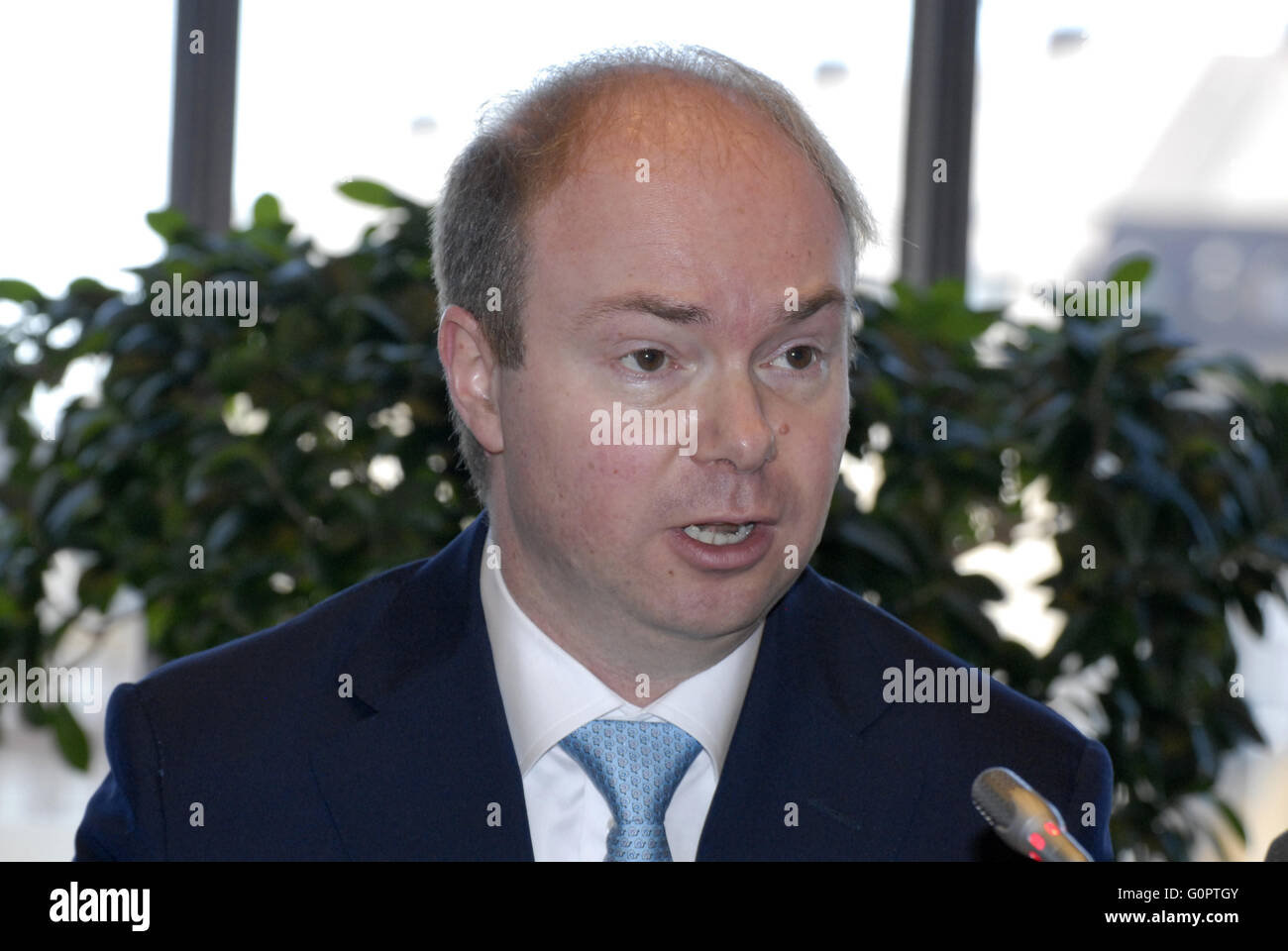 Copenhagen, Denmark. 4th May, 2016. David J.V. Hofman from IMF and team ...