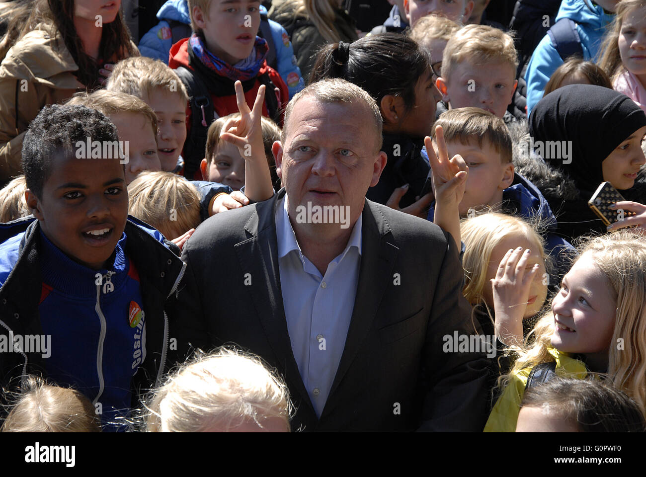 Copenhagen, Denmark. 4th May, 2016. Lars Lokke Rasmussen Danish prime ...