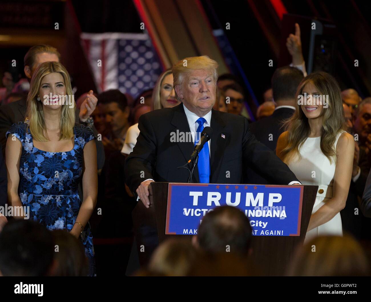 New York, NY, USA. 3rd May, 2016. Ivanka Trump, Donald Trump, Melania ...