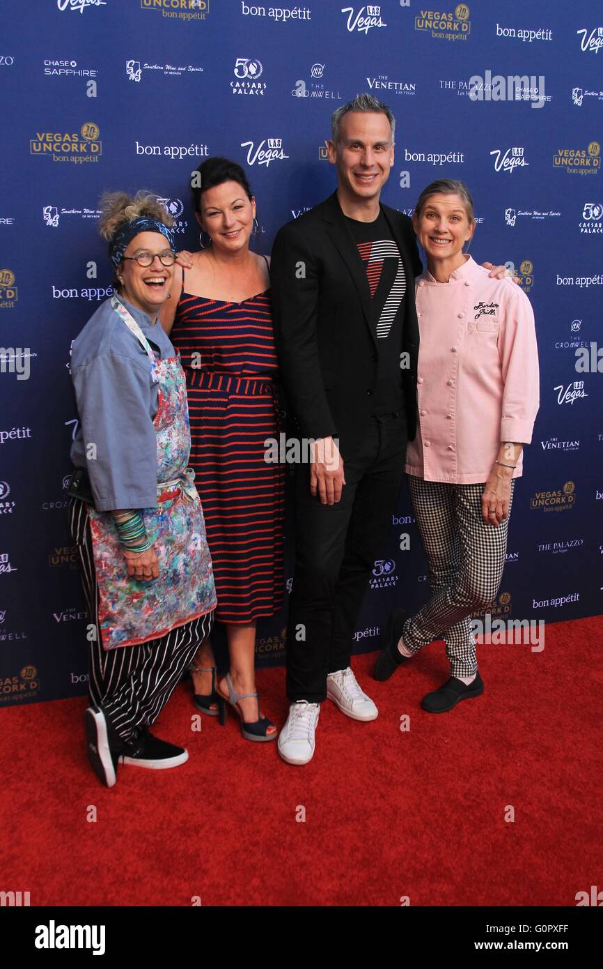 Las Vegas, NV, USA. 29th Apr, 2016. Susan Feniger, Cathy Tull, Adam ...