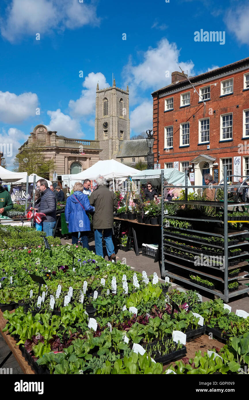 market day in fakenham town centre, norfolk, england Stock Photo - Alamy