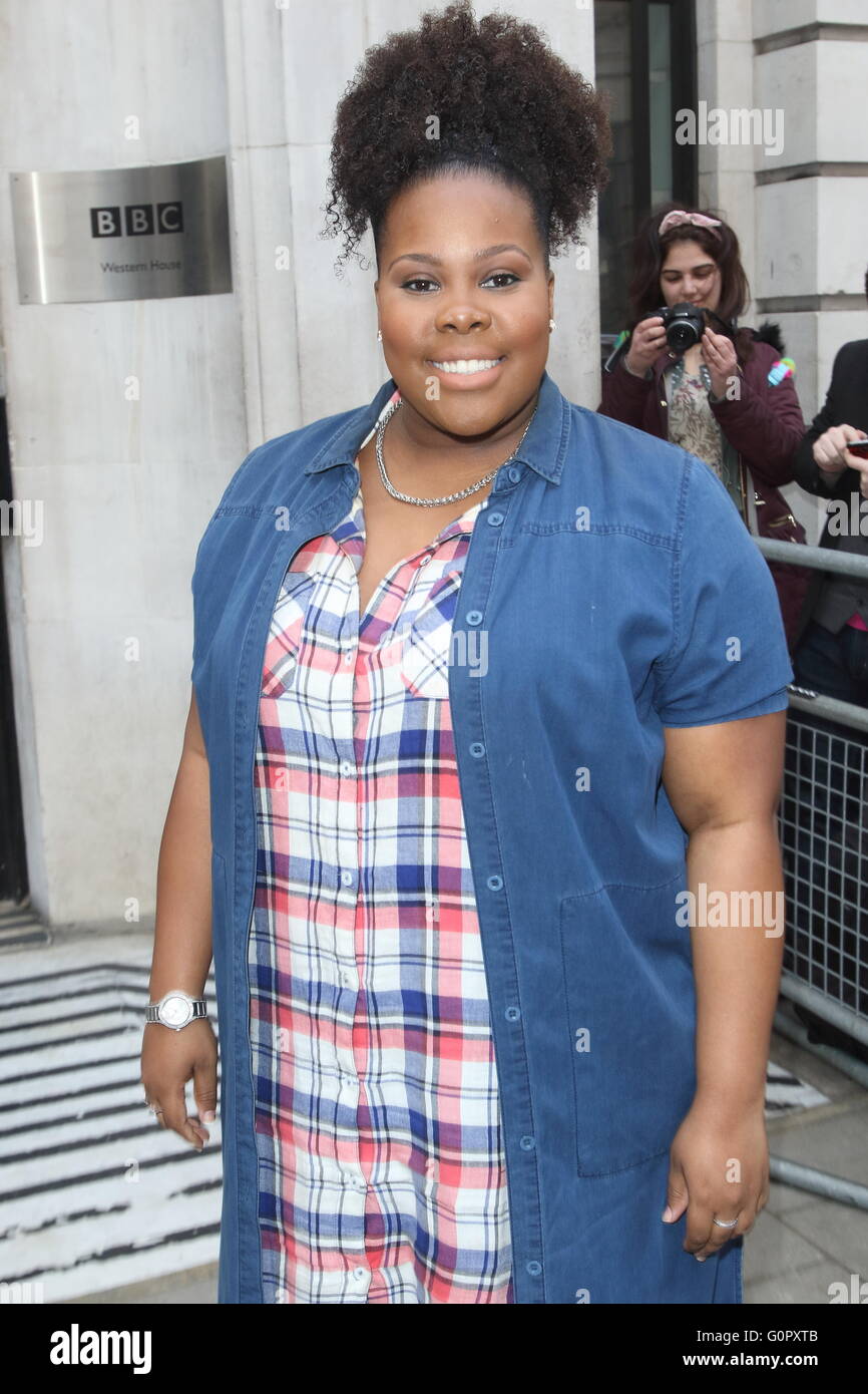 'Glee' Actress Amber Riley seen leaving BBC Radio 2 studios after ...