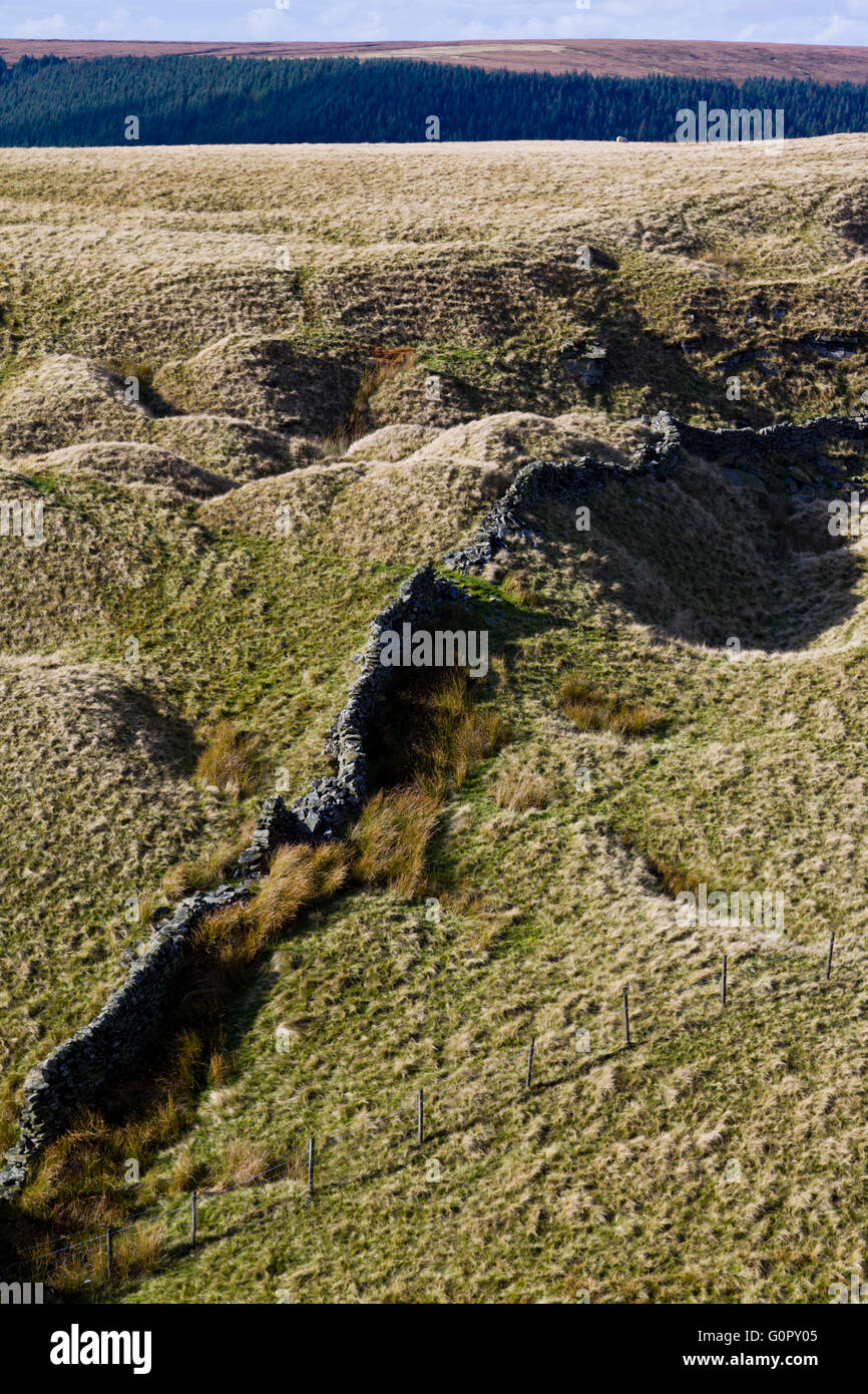 Hills above the Upper Derwent Valley Derbyshire Peaks England UK Stock ...