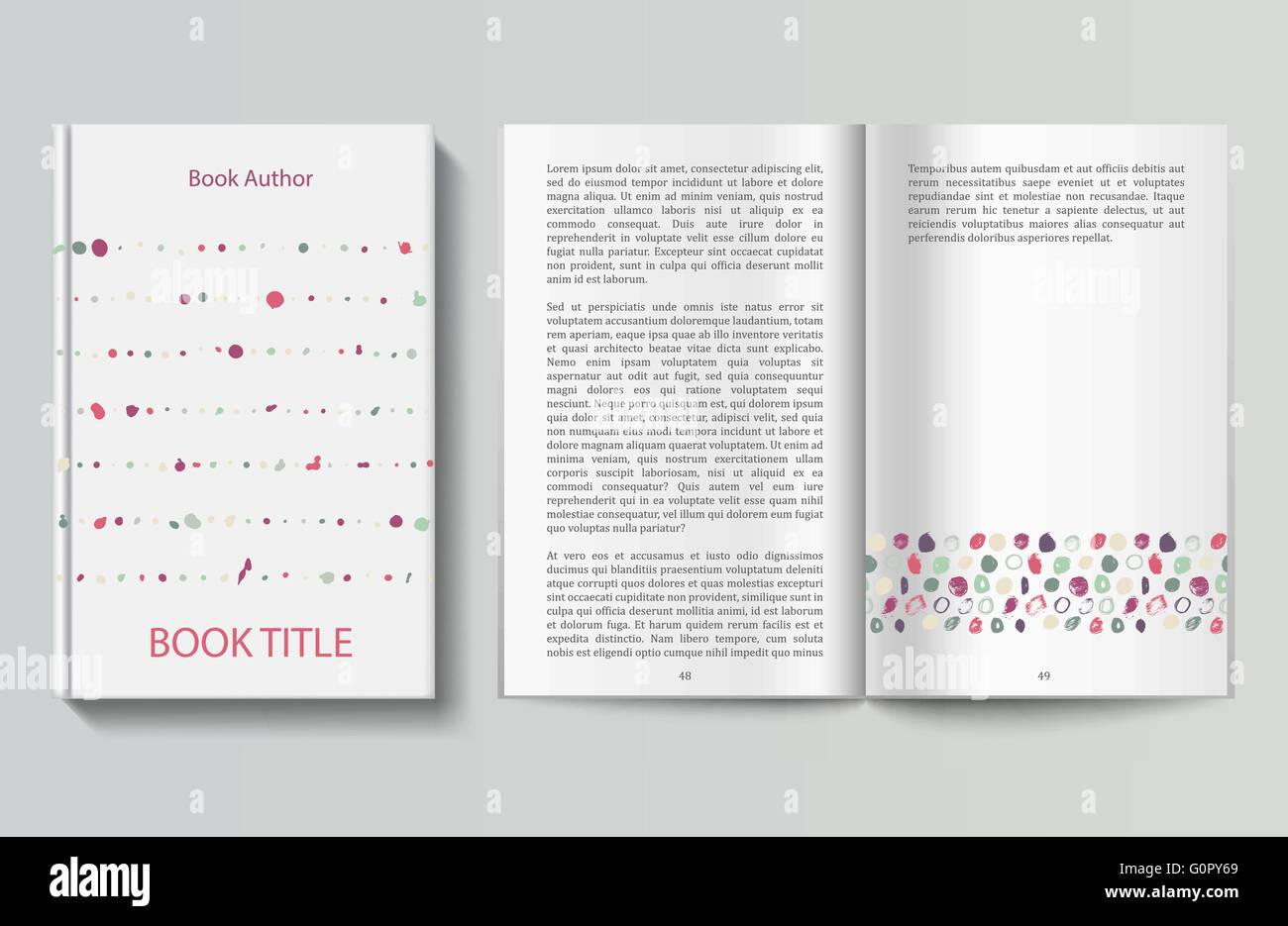 Book design template Stock Vector Image & Art - Alamy