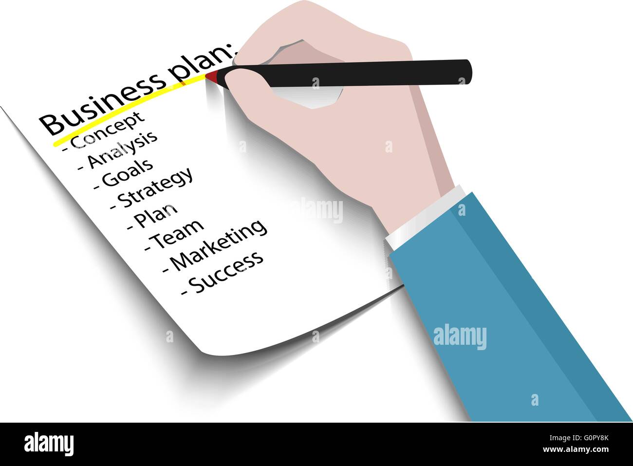 Business vector concept sheet Stock Vector Images - Alamy