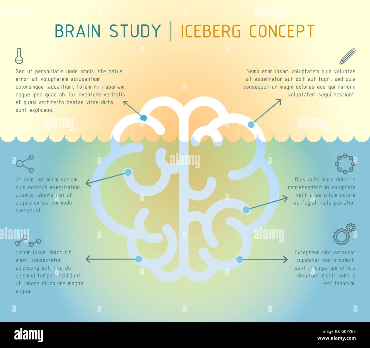 Brain iceberg infographic concept Stock Vector Image & Art - Alamy