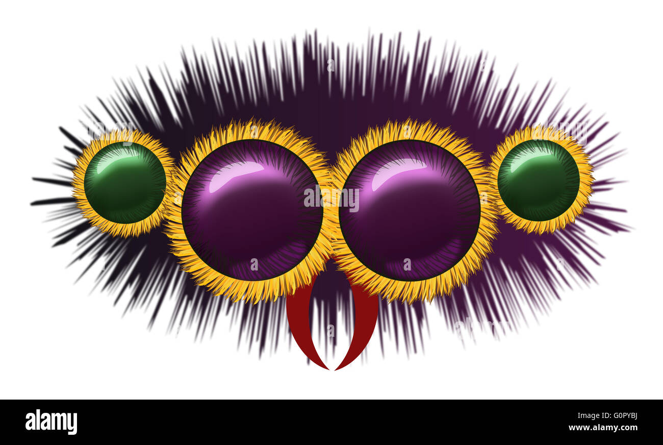 Scary Cartoon Spider Eyes