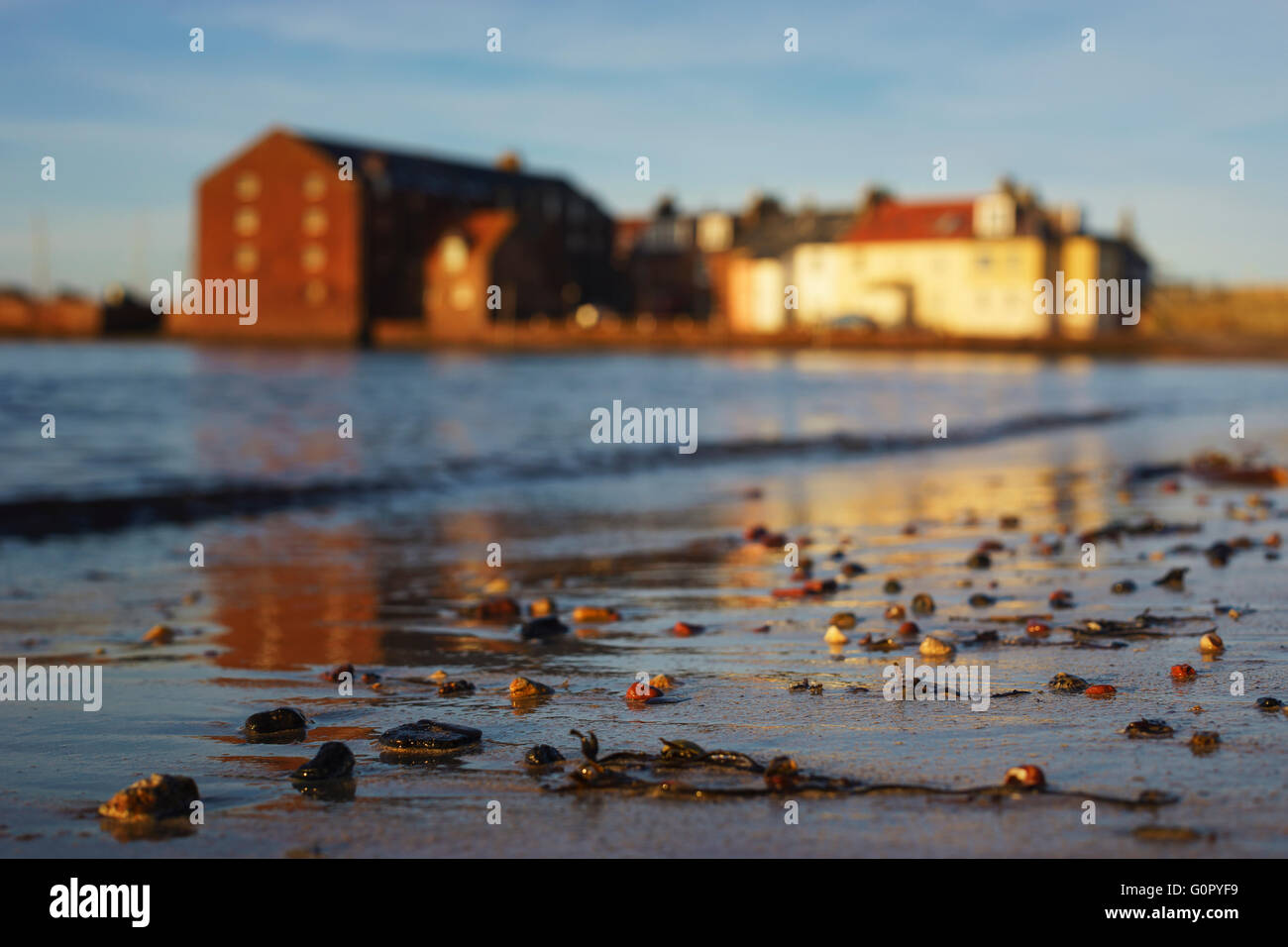 Sunset at the beach at North Berwick, East Lothian, Scotland Stock ...