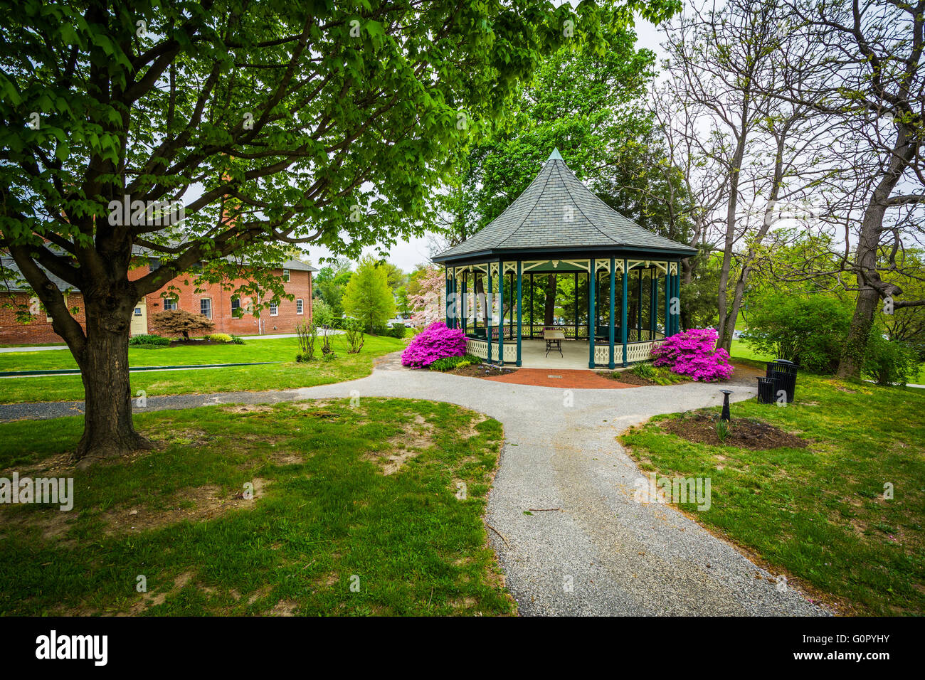 Gazebo and walkways at Notre Dame of Maryland University, in Baltimore ...