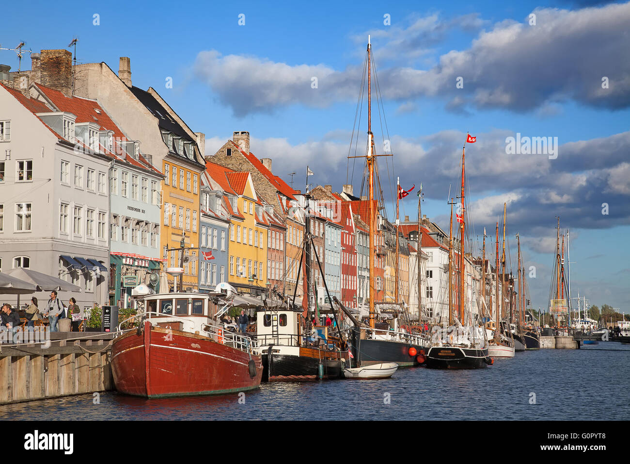 COPENHAGEN, DENMARK - AUGUST 25: unidentified people enjoying sunny ...