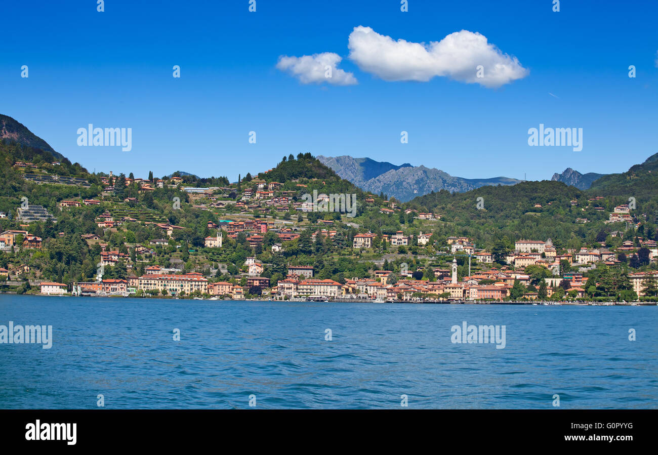 Panoramic view of Cernobbio town (Como lake, Italy Stock Photo - Alamy