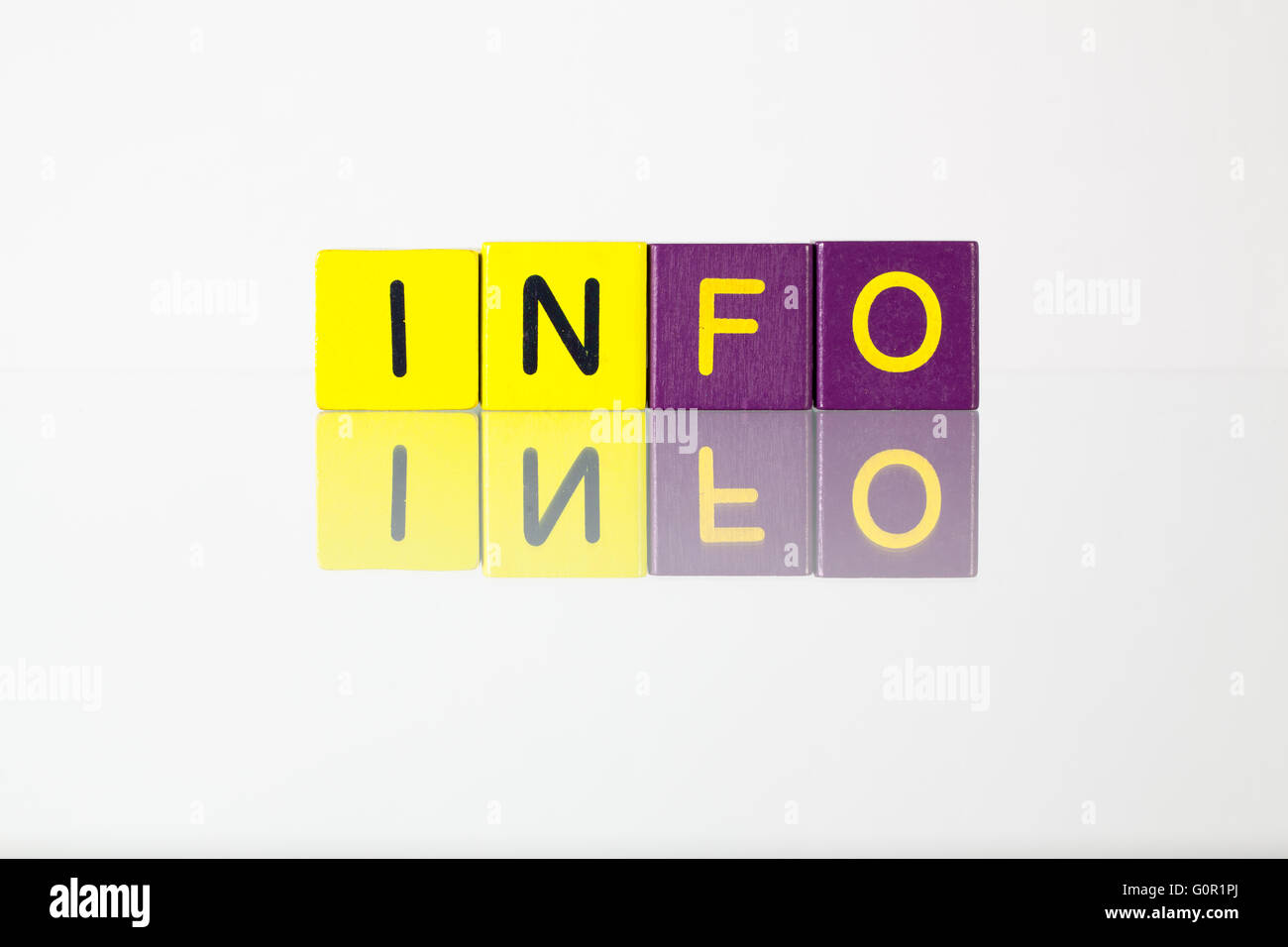 Info - an inscription from children's wooden blocks Stock Photo - Alamy