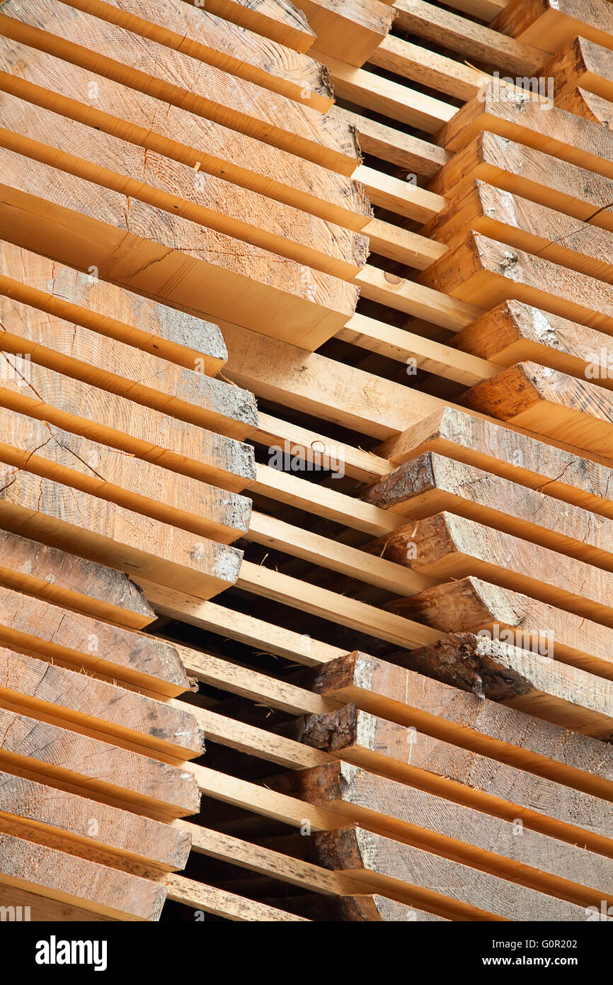 Stack of new wooden studs at the lumber yard Stock Photo - Alamy