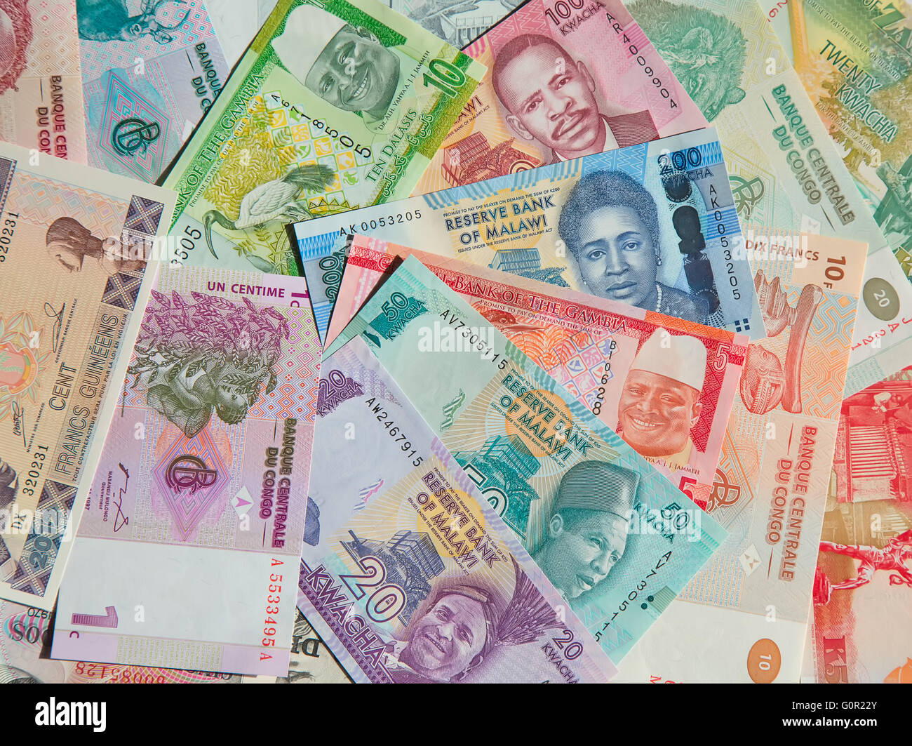 Variety of the African banknotes Stock Photo - Alamy