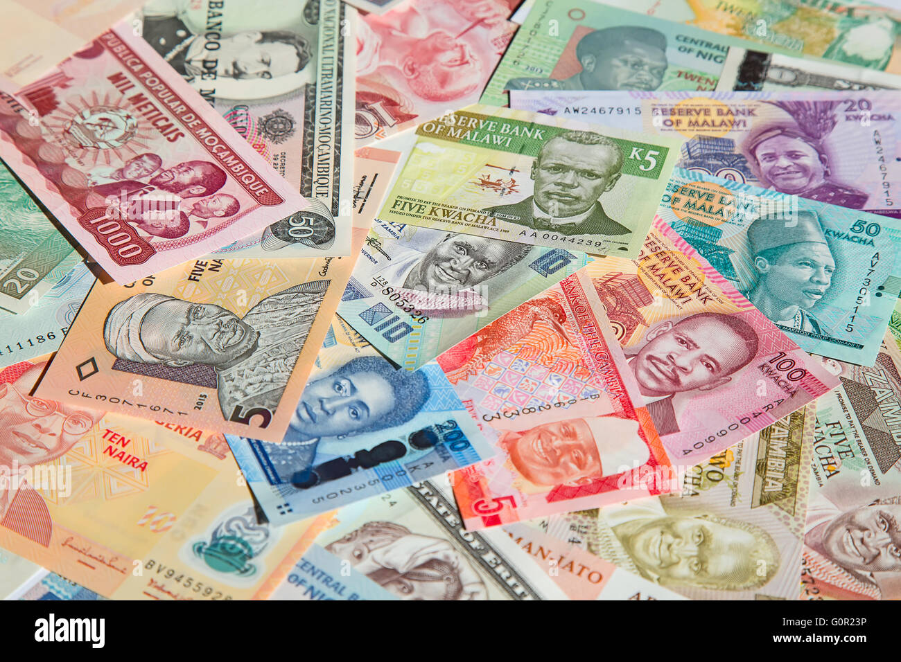 Variety of the African banknotes Stock Photo - Alamy