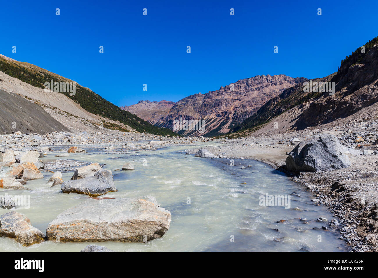 Swiss alps river landscape hi-res stock photography and images - Alamy