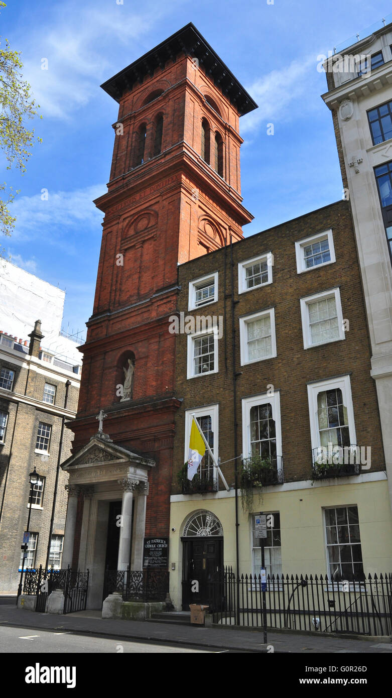 St Patricks Catholic Church Soho Square London England Uk Stock