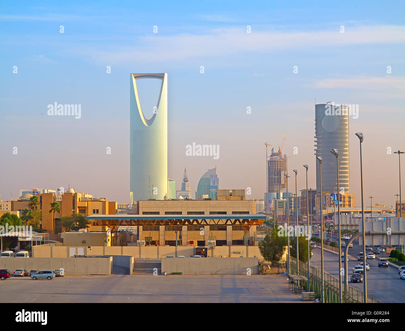 RIYADH - FEBRUARY 29: Riyadh downtown at the evening on February 29 ...