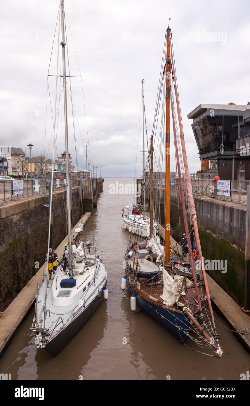 Portishead Quays Marina, Portishead, Somerset, England, UK Stock Photo ...