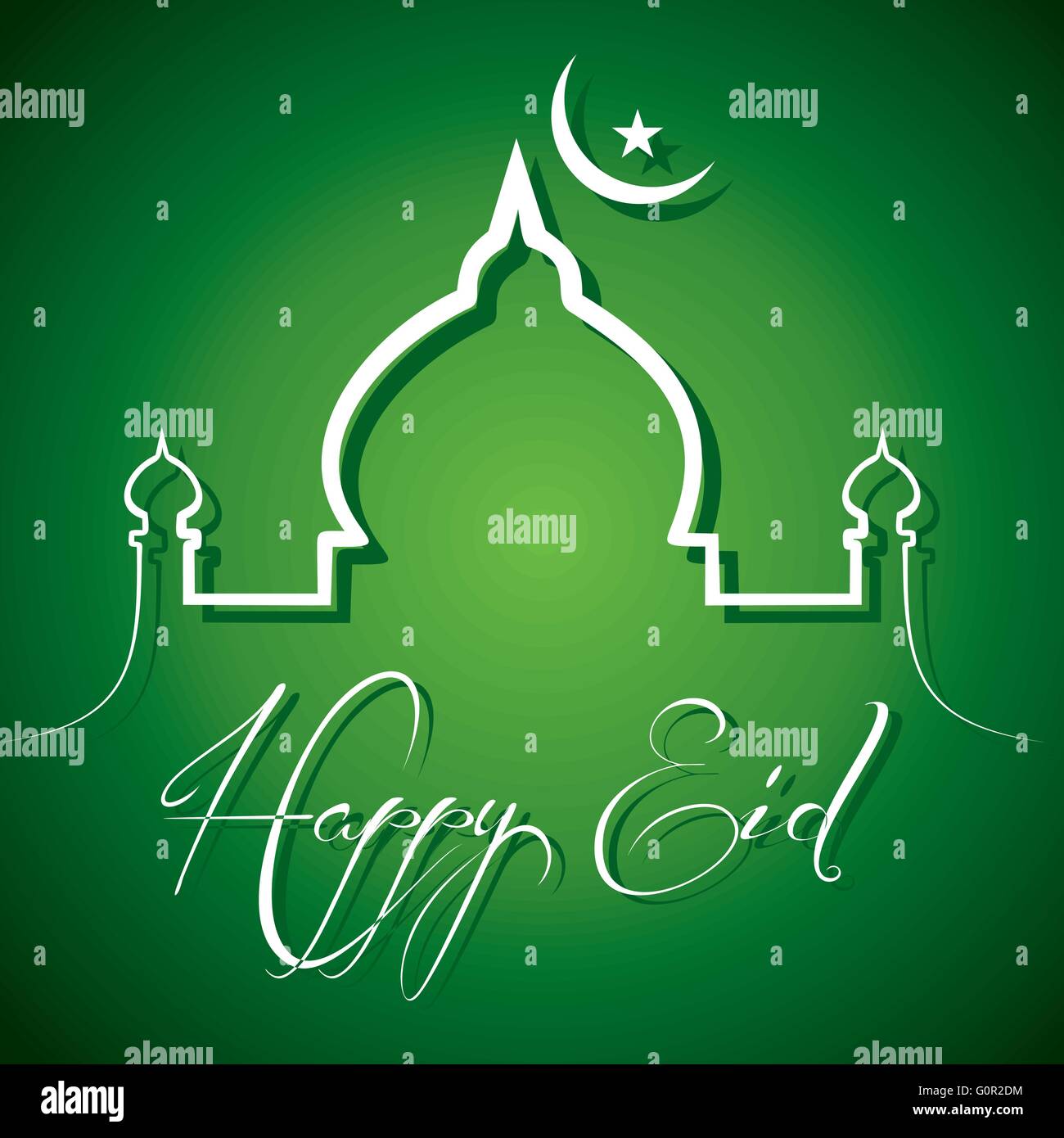 Creative calligraphy of text happy eid - vector illustration Stock ...