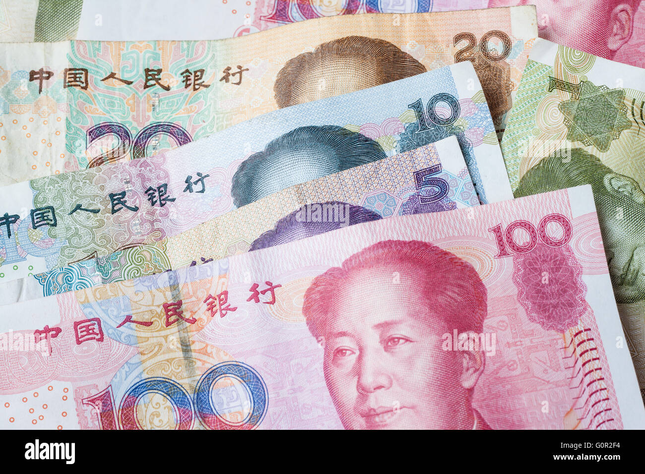 Banknotes of chinese currency as background Stock Photo - Alamy