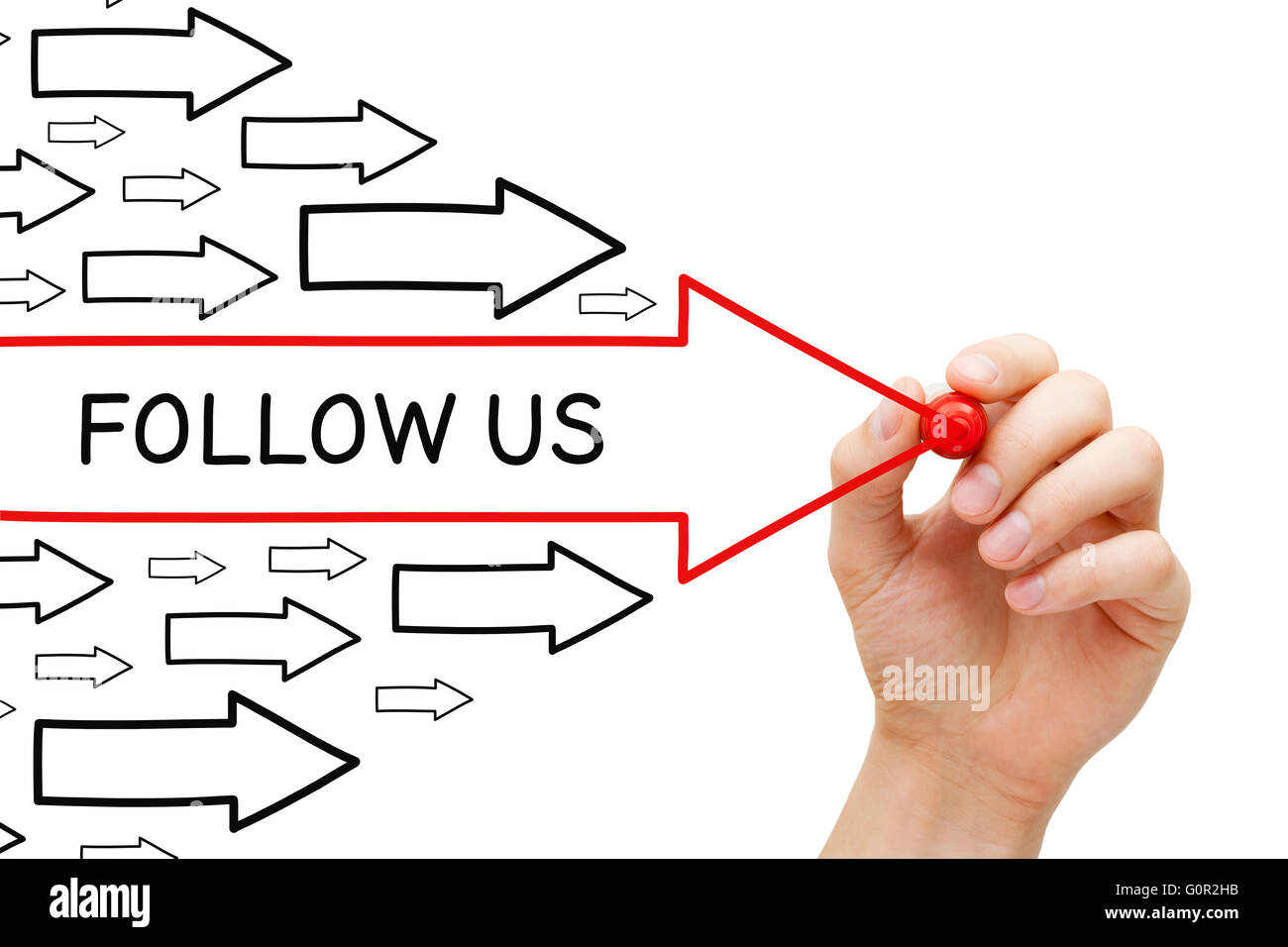 Follow arrows hi-res stock photography and images - Alamy