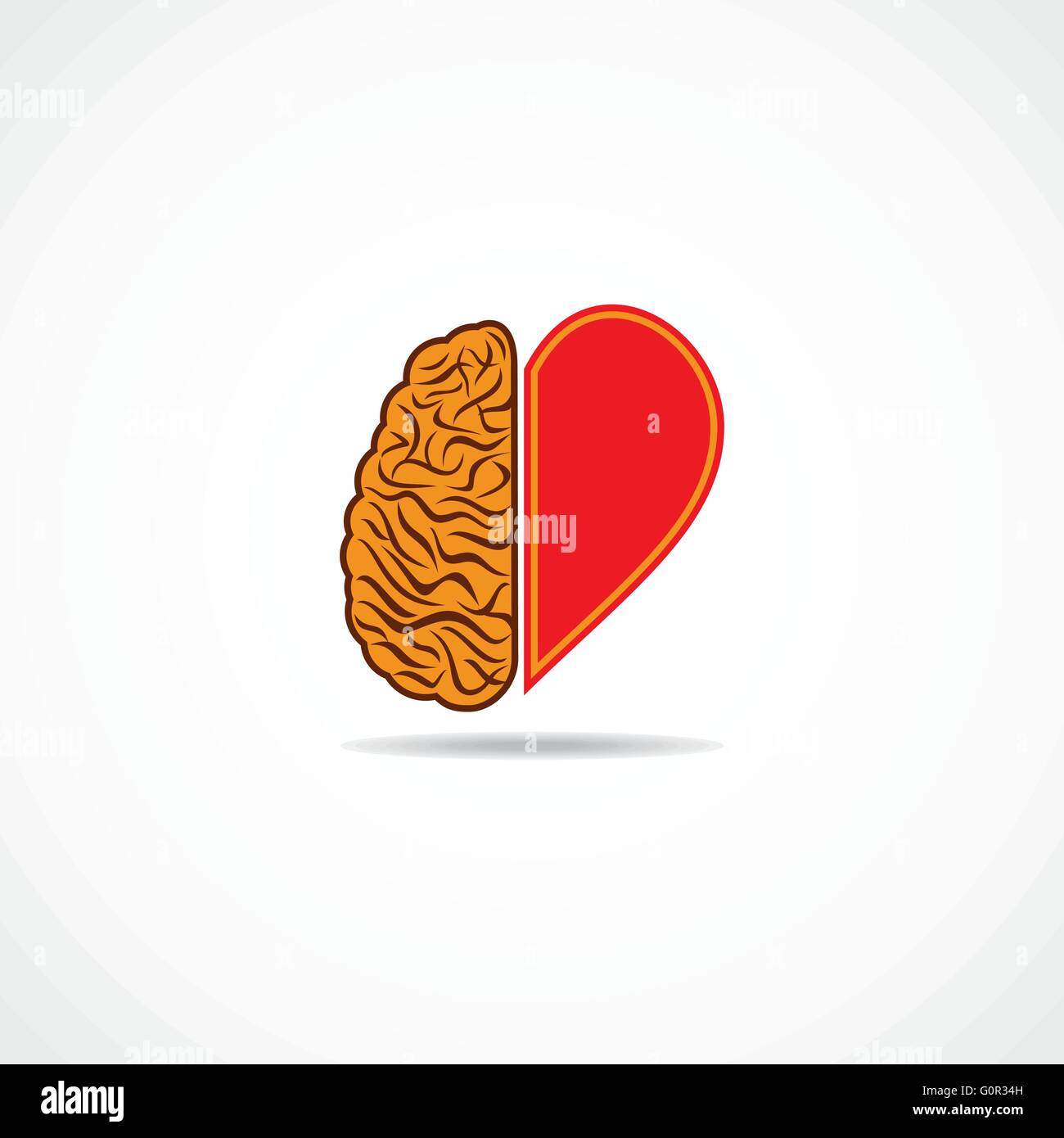 think from heart and brain concept Stock Vector Image & Art - Alamy