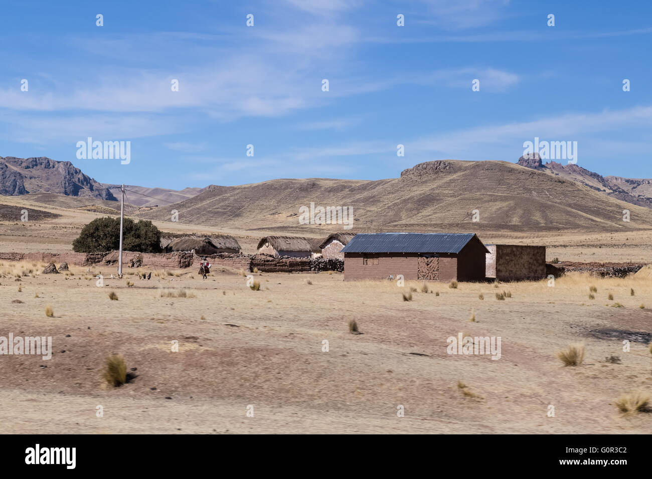 Farm in Andes mountains, Peru Stock Photo - Alamy