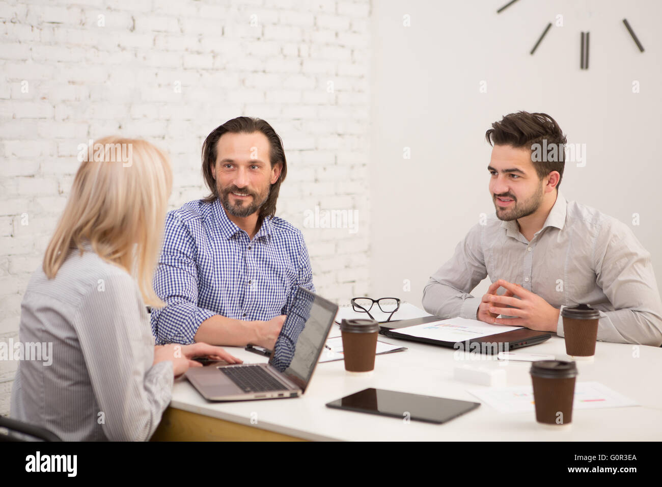 Coworking of businessteam Stock Photo - Alamy