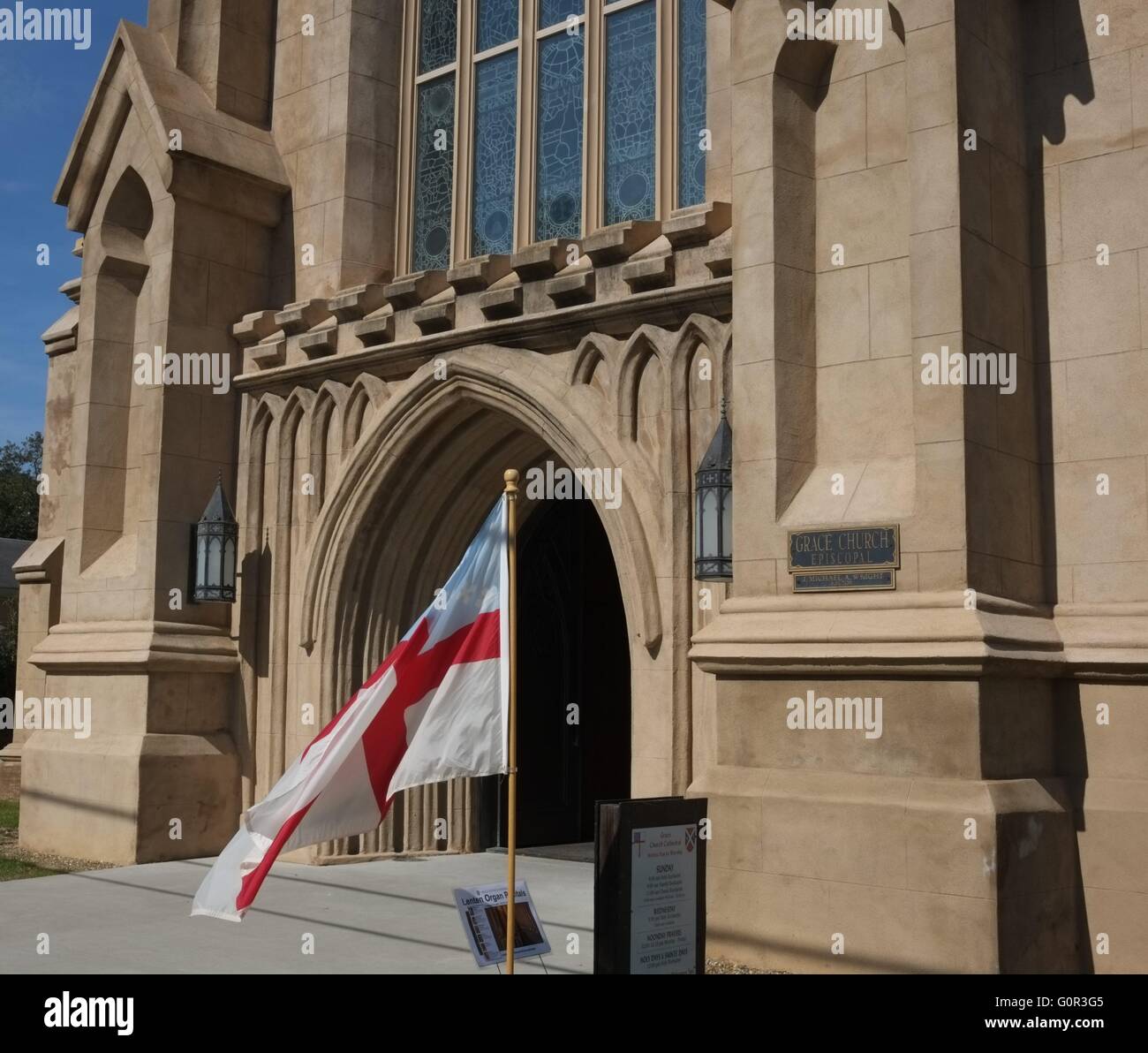 Entrance to Grace Episcopal Church Stock Photo - Alamy