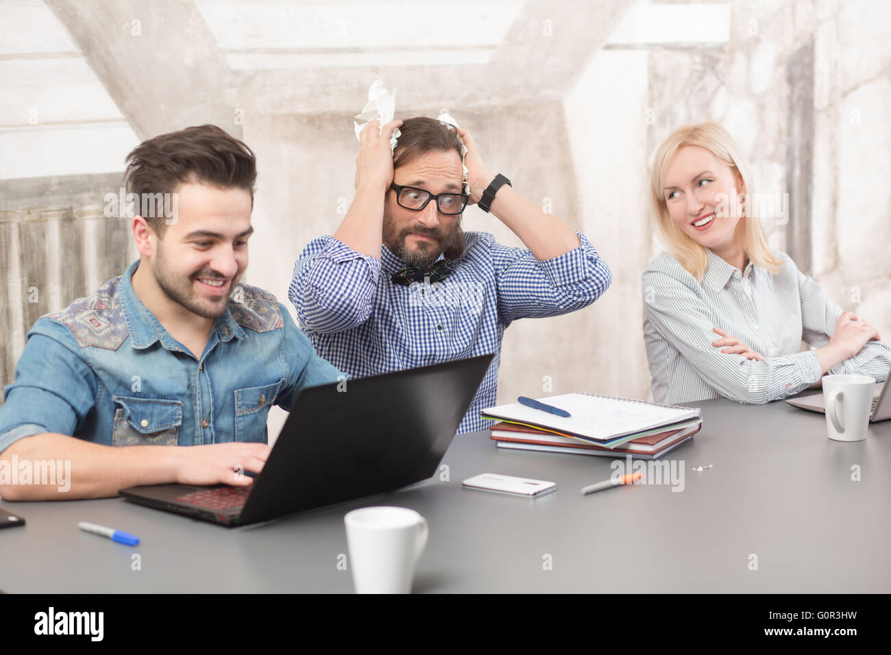 Coworking of businessteam Stock Photo - Alamy