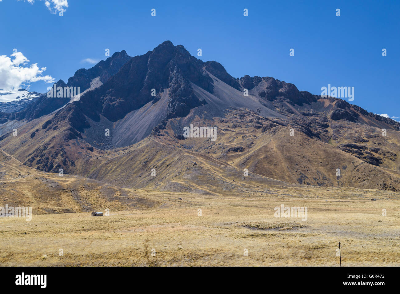 View of Andes mountains in Peru Stock Photo - Alamy