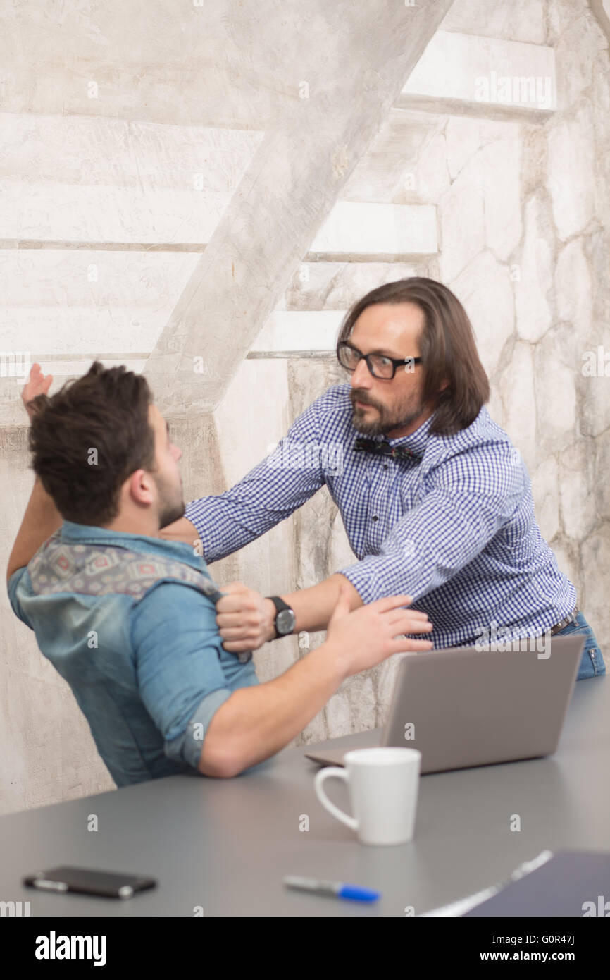 Boss and worker Stock Photo - Alamy