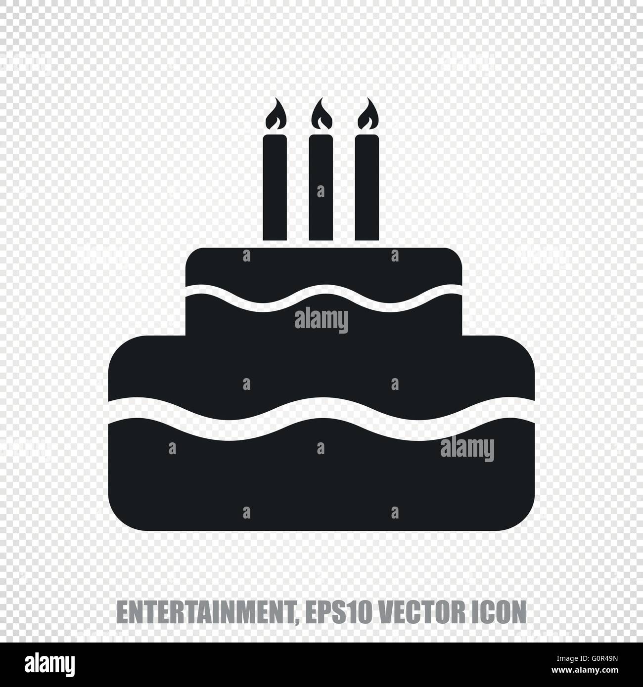 Entertainment, vector Cake icon. Modern flat design Stock Vector Image ...
