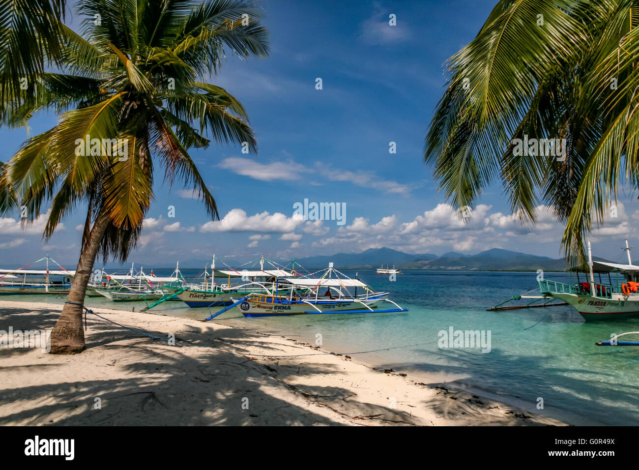 Philippines Palawan Puerto Princesa Honda Bay Pandan Island Stock Photo ...
