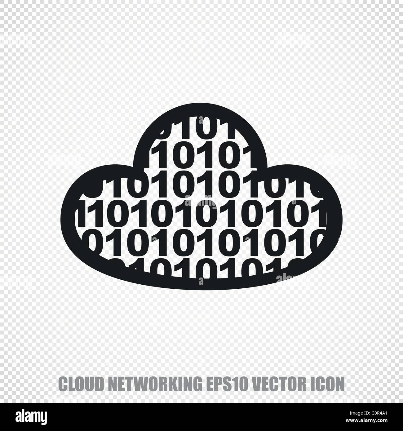 Cloud computing vector Cloud With Code icon. Modern flat design Stock ...